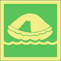 Marine IMO signs | International Maritime | liferaft symbol